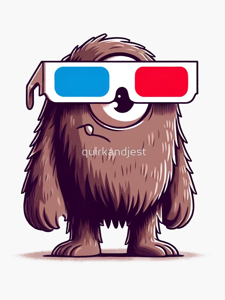 "One-Eyed Movie Buff" Sticker for Sale by quirkandjest | Redbubble