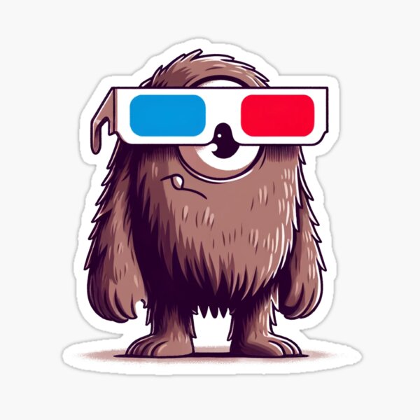 "One-Eyed Movie Buff" Sticker for Sale by quirkandjest | Redbubble