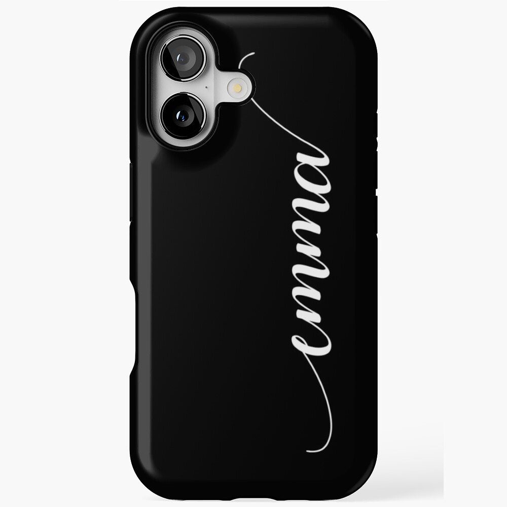 "Emma - Custom name on delicate black cursive font" Sticker for Sale by ...