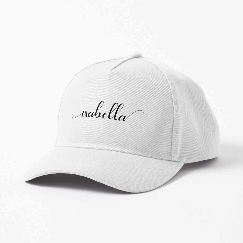 "Isabella - Custom name on delicate black cursive font" Sticker for ...