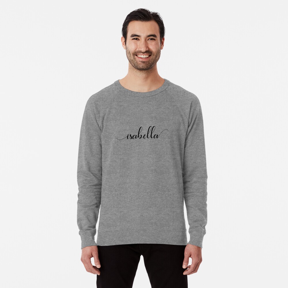 "Isabella - Custom name on delicate black cursive font" Sticker for ...