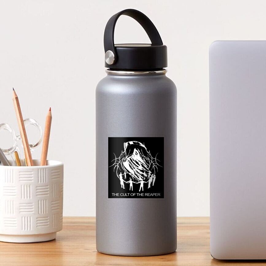 "Nothing, Nowhere Cult of the Reaper Black Background " Sticker for ...