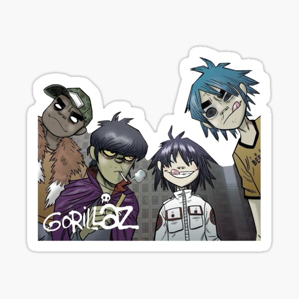 "gorillaz sticker" Sticker for Sale by stickersbyjulli | Redbubble