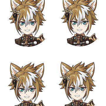 "Sticker Pack Gorou Genshin Impact fanart by HOROHARO" Sticker for Sale ...