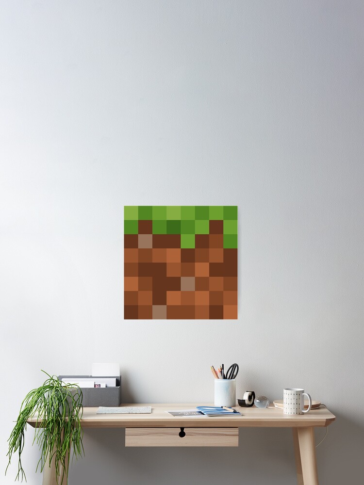 "minecraft mini dirt block" Poster for Sale by Margaritta | Redbubble