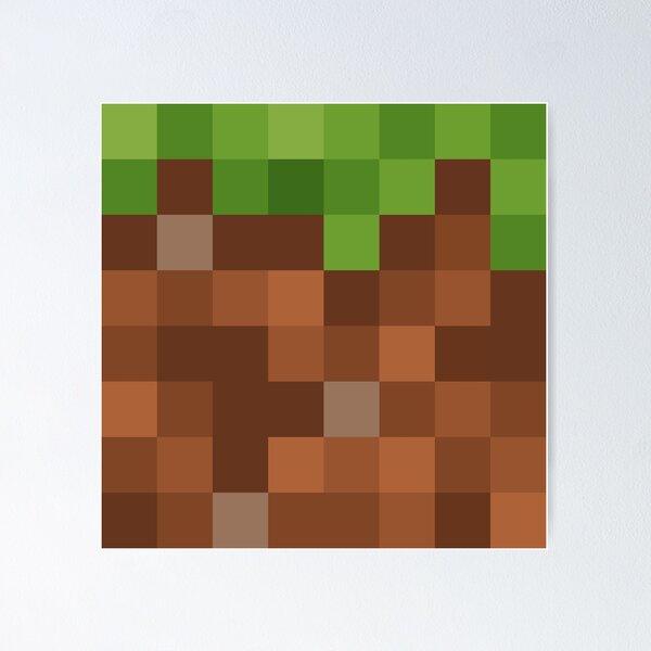 "minecraft mini dirt block" Poster for Sale by Margaritta | Redbubble