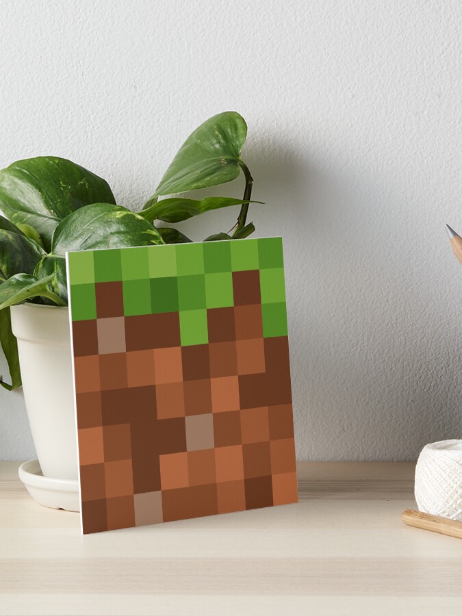"minecraft mini dirt block" Art Board Print for Sale by Margaritta ...