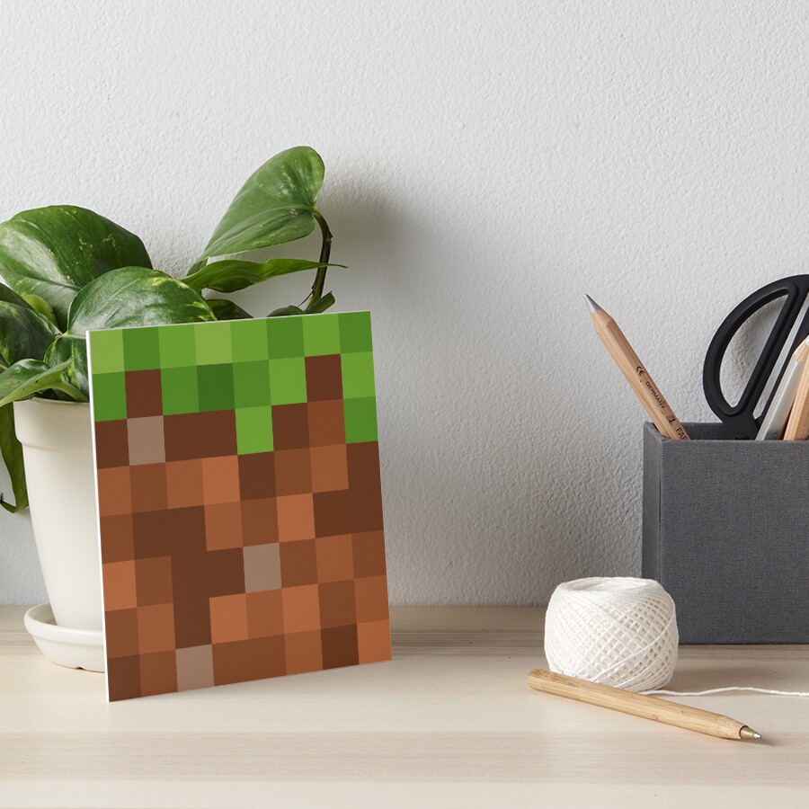 "minecraft mini dirt block" Sticker for Sale by Margaritta | Redbubble