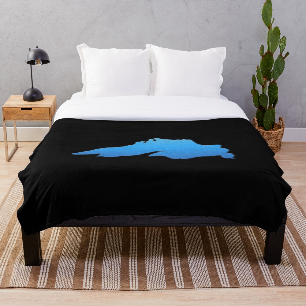 "Great Lakes Lake Superior Outline" Throw Blanket by gorff | Redbubble