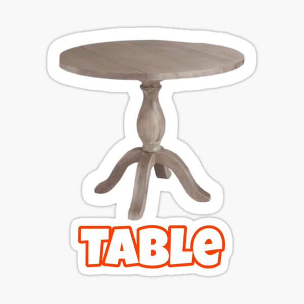 "Table sticker for kids learning" Sticker for Sale by Dominantedge ...