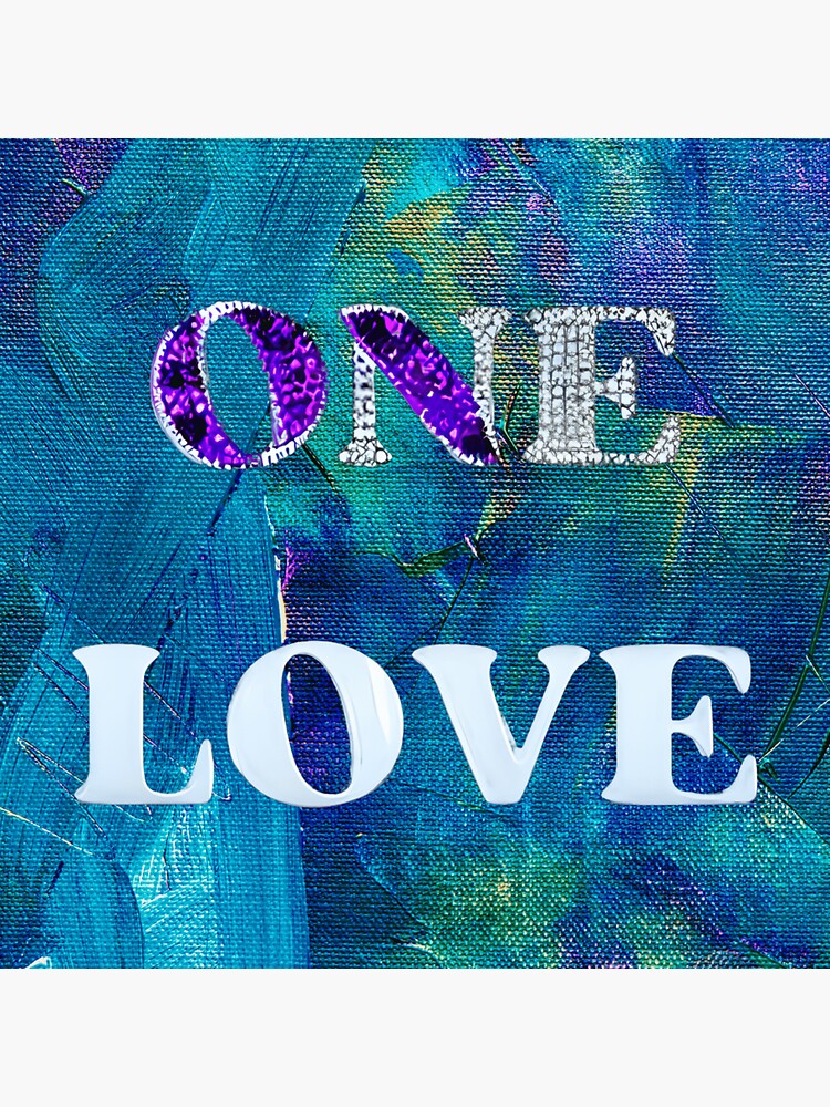"One Love" Sticker for Sale by MurphBG | Redbubble