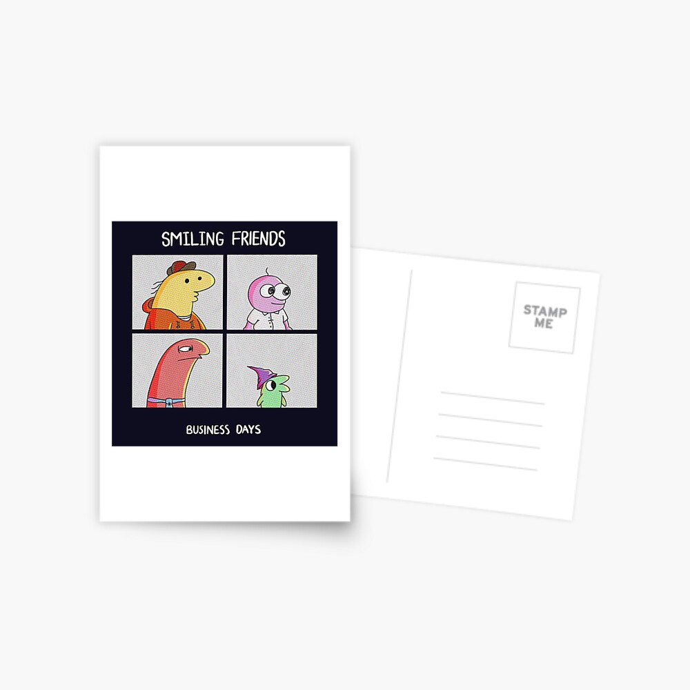"Smiling Friends: Business Days" Sticker for Sale by samdwich-jpeg ...