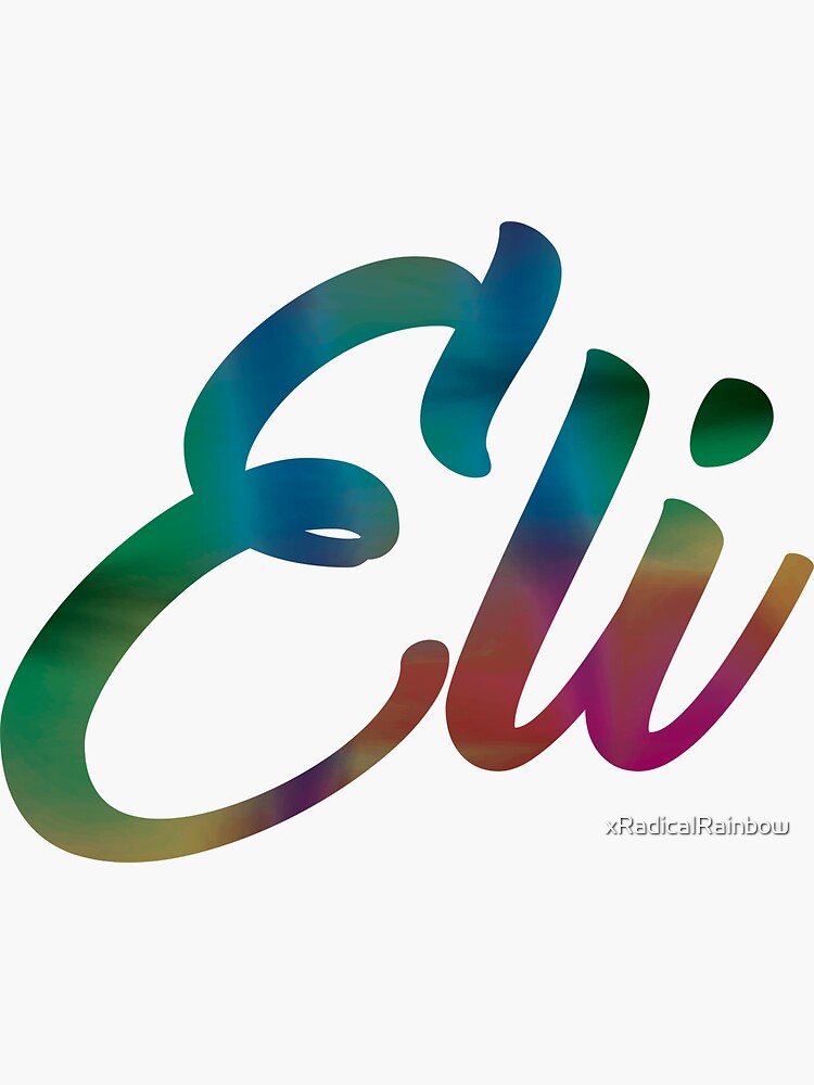 "Eli" Sticker for Sale by xRadicalRainbow | Redbubble