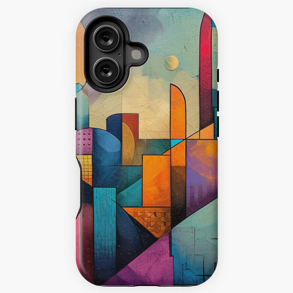 "Geometric City - Cubism" Sticker for Sale by KootenayDesigns | Redbubble