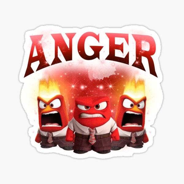 "anger inside out" Sticker for Sale by lojadpop | Redbubble