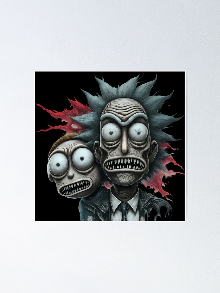 "Rick and Morty vs. the Deadites" Poster for Sale by CASSINI-1997 ...