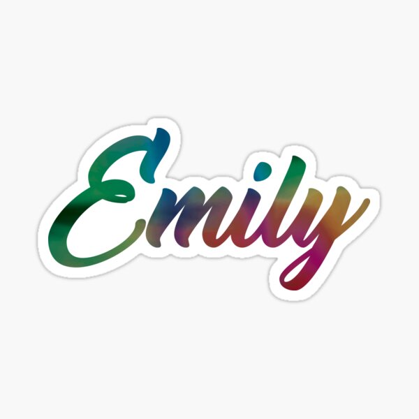 "Emily" Sticker by xRadicalRainbow | Redbubble