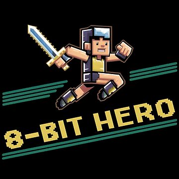 "8-Bit Hero" Sticker for Sale by zarshirts | Redbubble