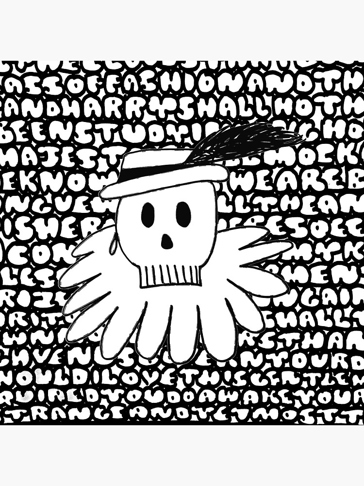 "Skully with text background" Sticker for Sale by NAShaxPodcast | Redbubble
