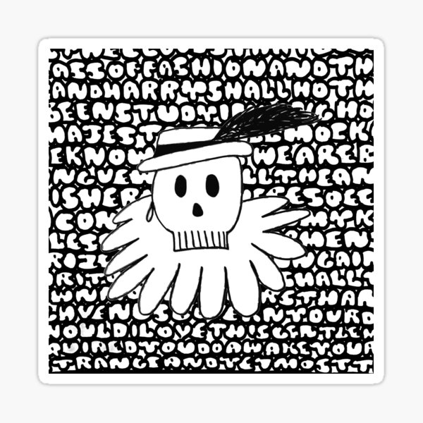 "Skully with text background" Sticker for Sale by NAShaxPodcast | Redbubble