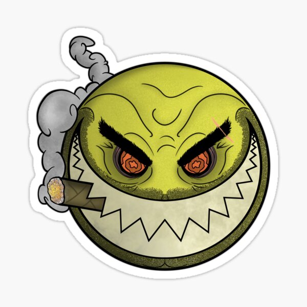 "Evil Smiley" Sticker by PixelatedAtoms | Redbubble