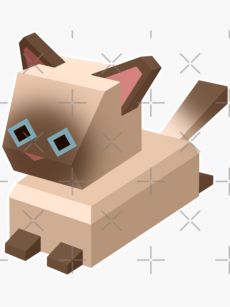 "Low Poly Siamese Cat" Sticker for Sale by How-Do-U-Art | Redbubble