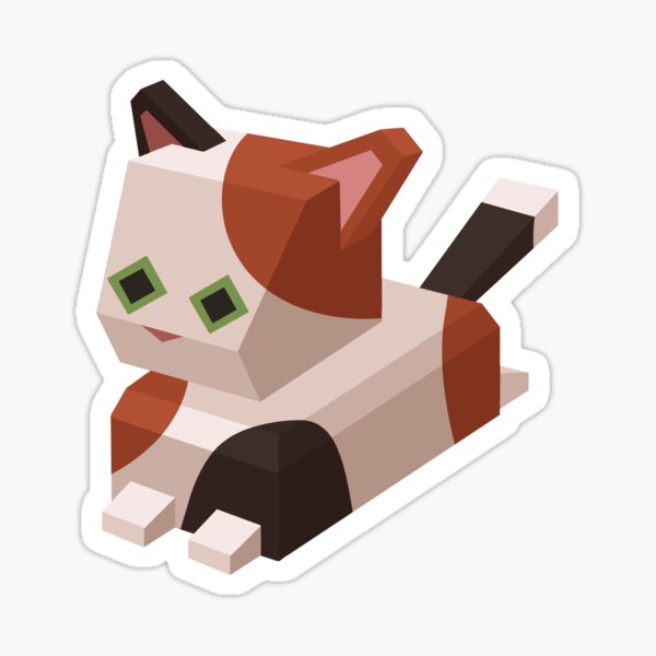 "Low Poly Calico Cat" Sticker for Sale by How-Do-U-Art | Redbubble