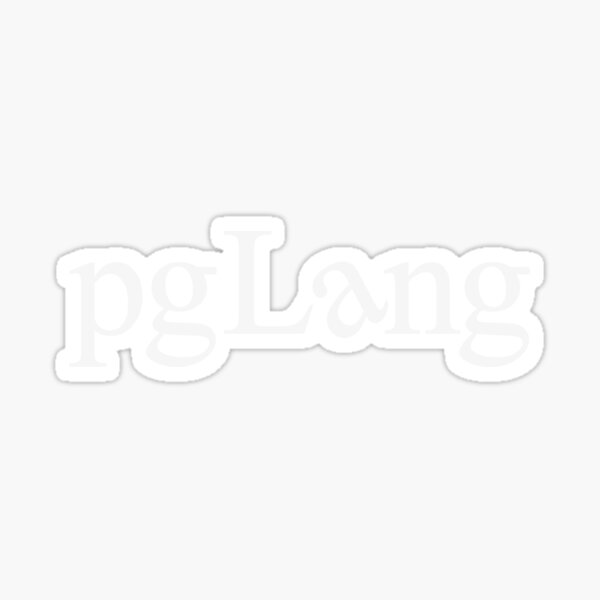 "Pg Lang Merch Pglang Logo" Sticker for Sale by D-Wingert | Redbubble