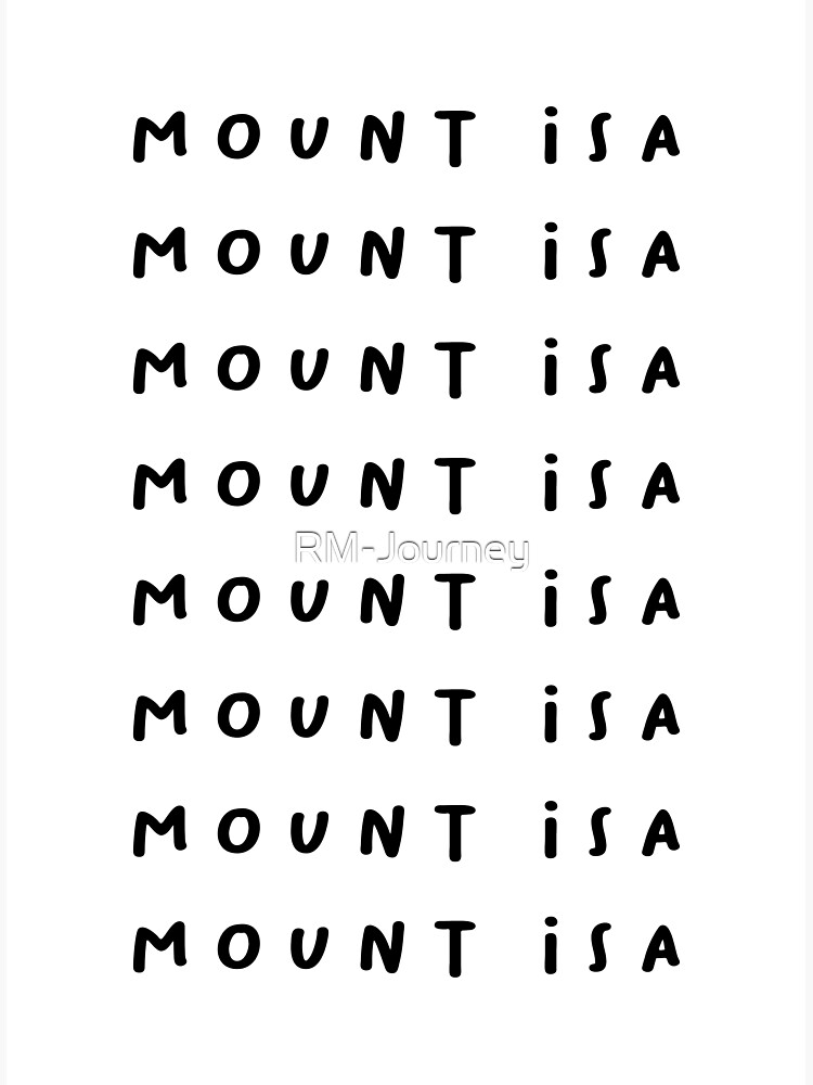 "Mount Isa | Typography Design | Minimalist Aesthetic" Sticker for Sale ...
