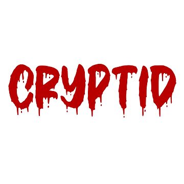 "RED ON WHITE CRYPTID BLOOD DRIP" Sticker for Sale by RomeArtCo | Redbubble