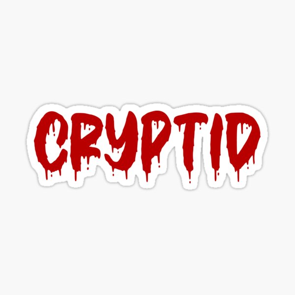 "RED ON WHITE CRYPTID BLOOD DRIP" Sticker for Sale by RomeArtCo | Redbubble