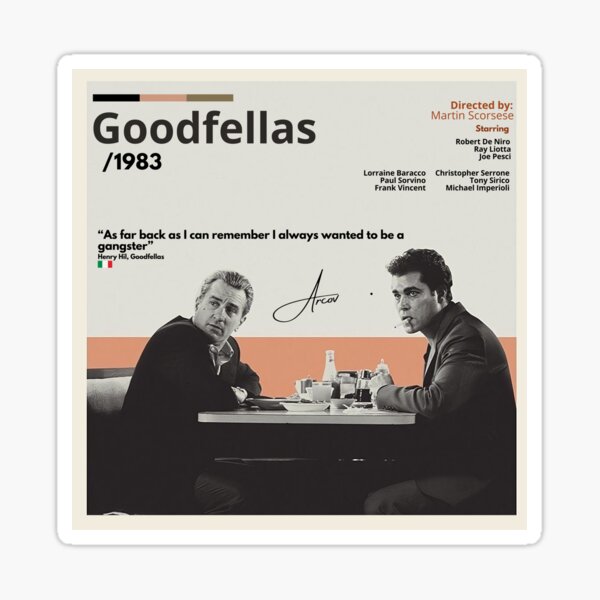 "Design inspired of the big movie goodfellas" Sticker by RealZack ...