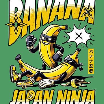 "Banana Ninja Fruit Shinobi Japan Yellow Samurai" Sticker for Sale by ...