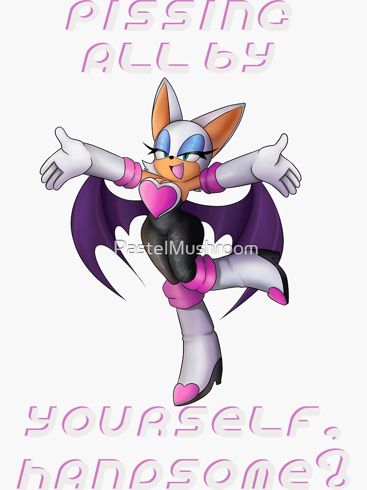 "Rouge: Pissing All By Yourself, Handsome?" Sticker for Sale by ...