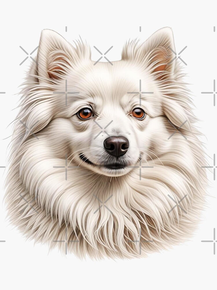 "Japanese Spitz Face" Sticker for Sale by TheAnimalZ00 | Redbubble