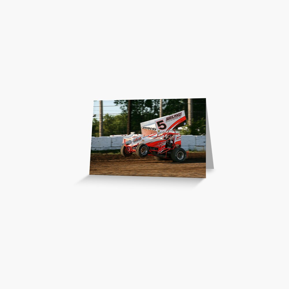 "Sprint car Wheelie" Greeting Card by racefan24 | Redbubble