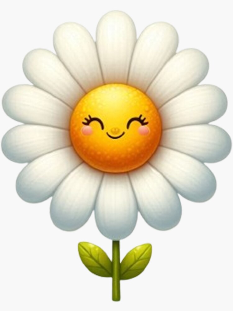 "Smile Flower" Sticker for Sale by FLATVAC STICKER | Redbubble