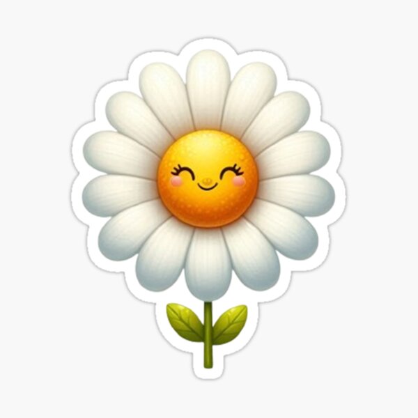 "Smile Flower" Sticker for Sale by FLATVAC STICKER | Redbubble