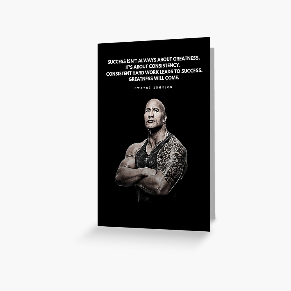 "The Rock Motivational Quote Portrait" Poster for Sale by ...