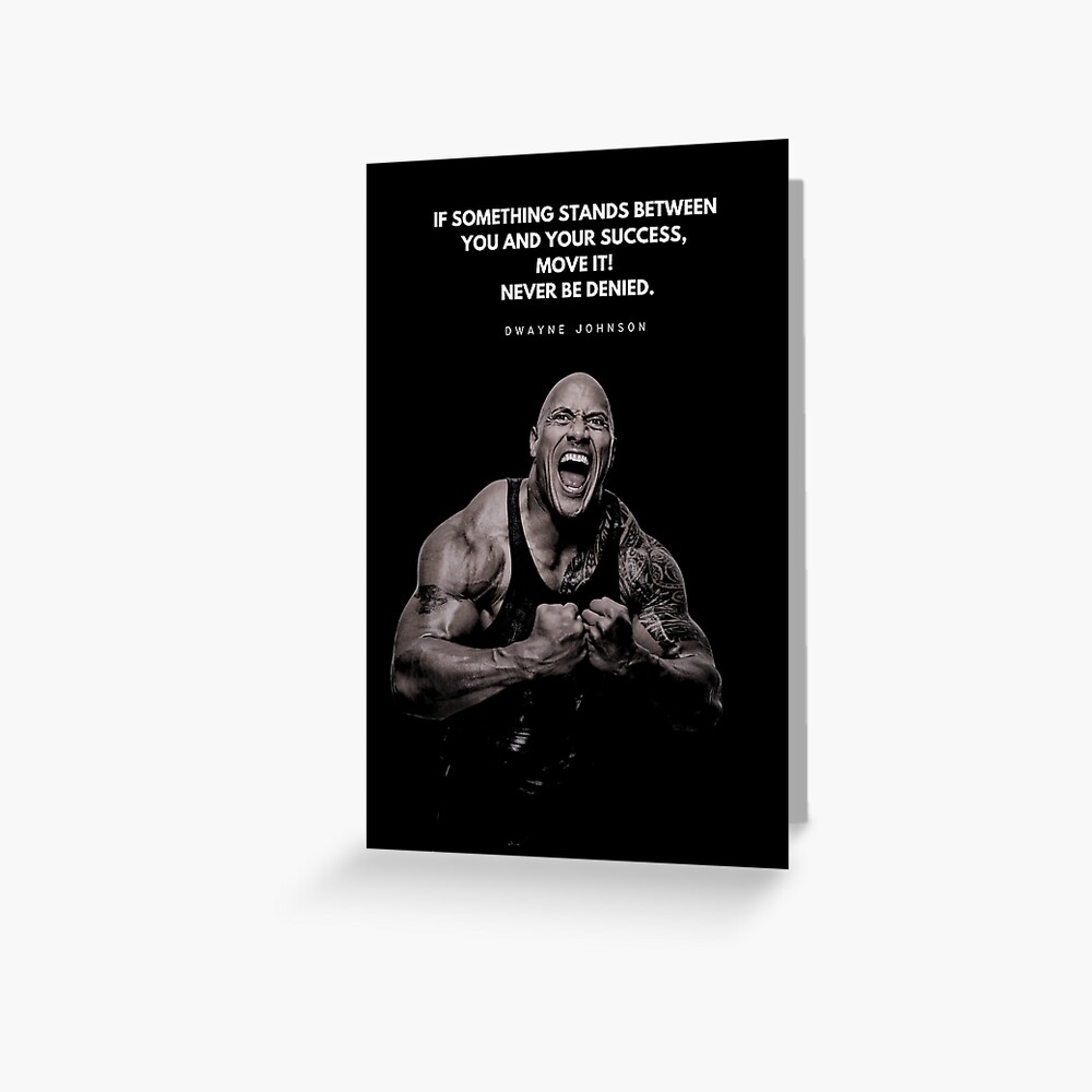 "The Rock Motivational Quote Portrait" Poster for Sale by ...