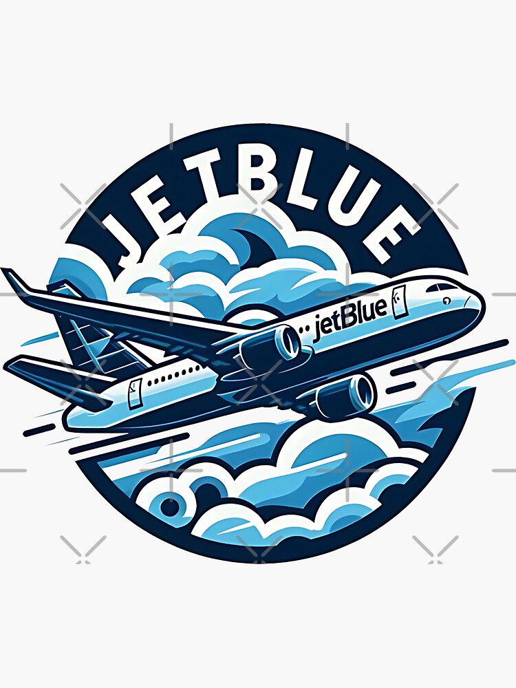 "JetBlue Airbus" Sticker for Sale by Suukunna | Redbubble