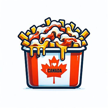 "Poutine" Sticker by cr-illustrator | Redbubble