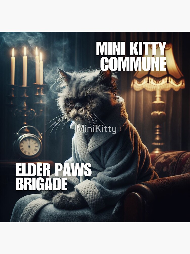 "MKC Elder Paws - Army of Paw" Sticker for Sale by MiniKitty | Redbubble