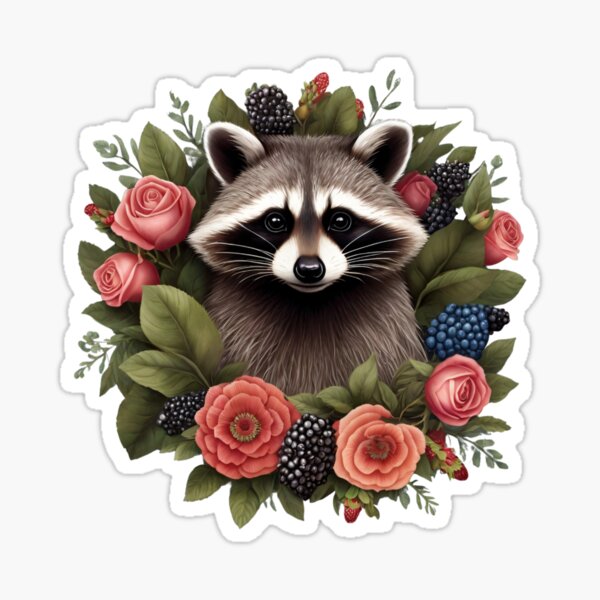 "Pedro Raccoon" Sticker by Torben2024 | Redbubble