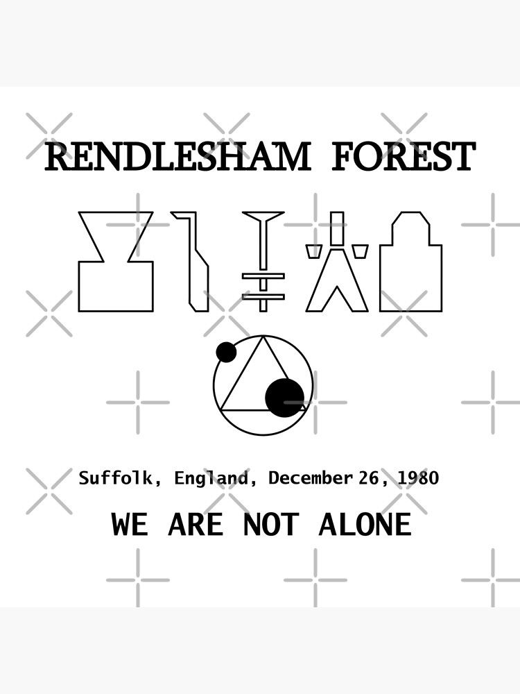 "Rendlesham Forest UFO Incident - UFO Symbols" Poster for Sale by ...
