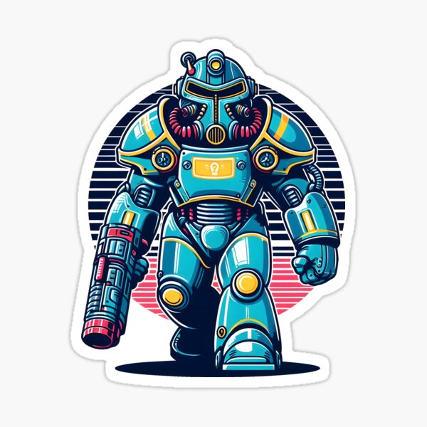 "Power Armor Power Walk" Sticker for Sale by HossamAlsadainy | Redbubble