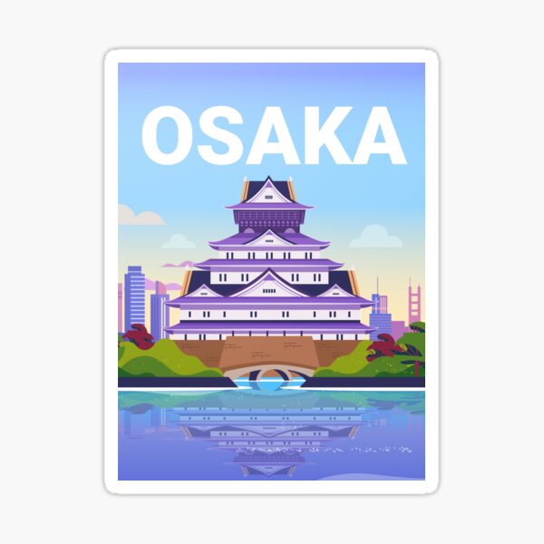 "Japanese castle osaka" Sticker for Sale by skalihm | Redbubble