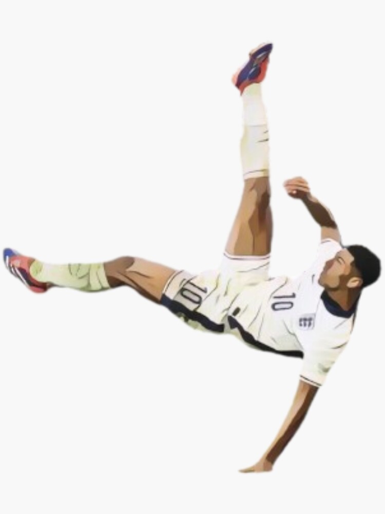 "Jude Bellingham bicycle kick" Sticker for Sale by TzukkisDesigns ...