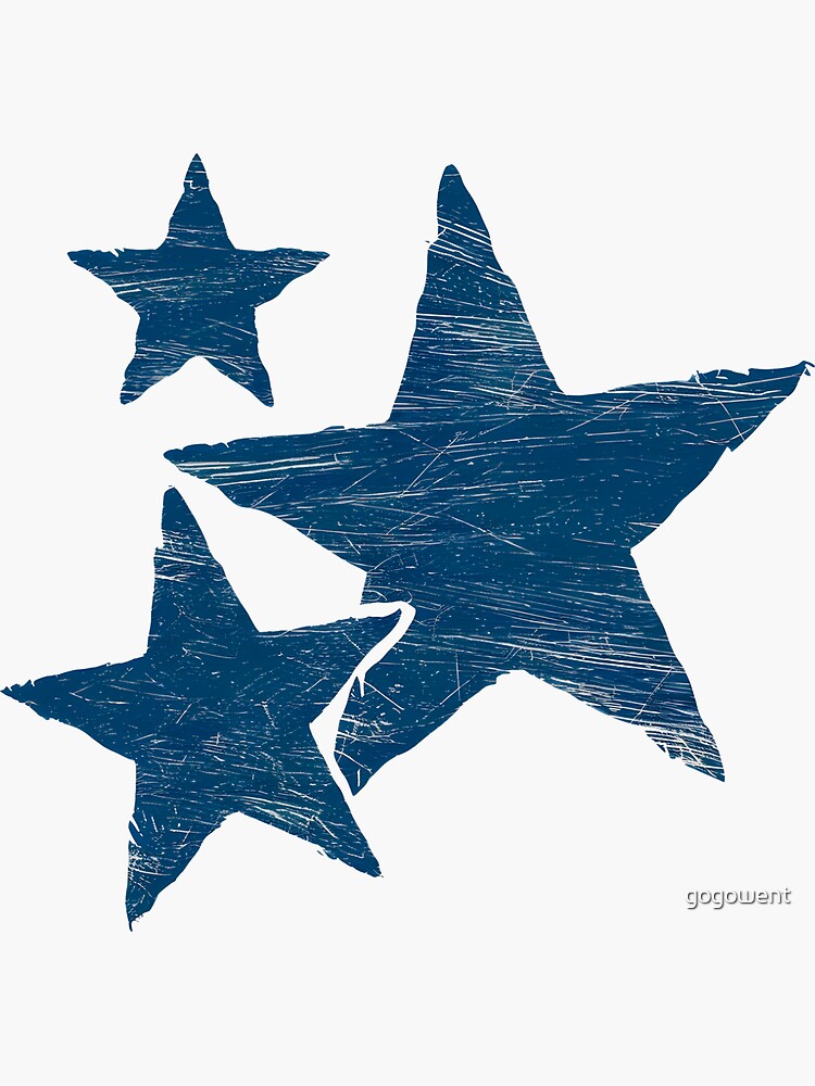 "Denim Stars" Sticker for Sale by gogowent | Redbubble