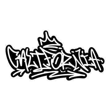 "California handstyle tagging " Sticker for Sale by Senozworking ...